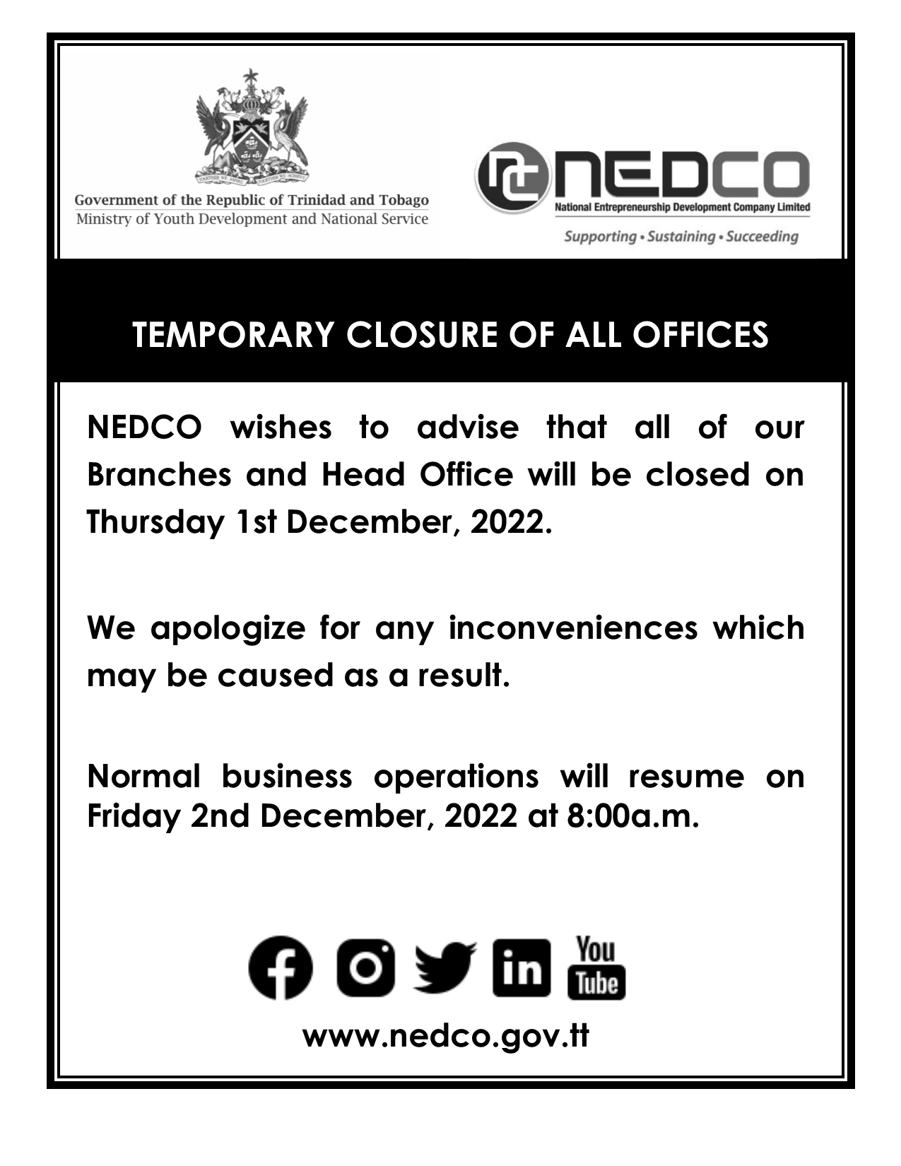 NEDCO | National Entrepeneurship Development Company Limited